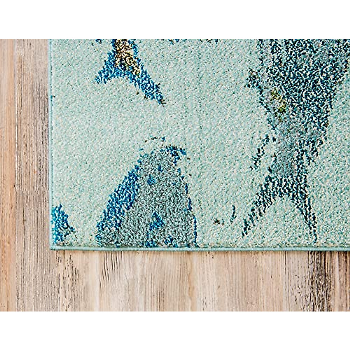 Unique Loom Positano Collection Coastal Modern Fish Light Blue Runner Rug (2' x 7')