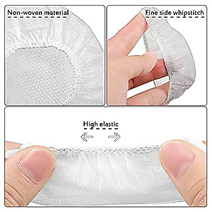 100Pcs White Non-Woven Sanitary Headphone Ear Cover, Disposable Super Stretch Covers Washable for Most On Ear Headphones with 10~12cm Earpads (XL - 13cm)