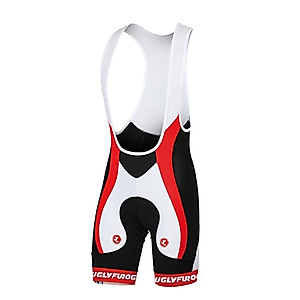 UGLY FROG Men's Summer Riding for Outdoor Sports Padded Cycling Bib Shorts Comfortable Breathable Quick Dry Anti-Slip Design Tights Bicycle Pants Triathlon Clothing DKMX01