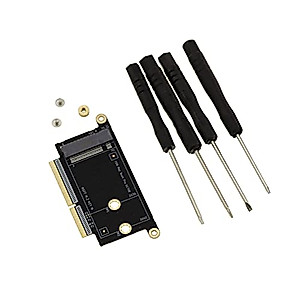 KALEA-INFORMATIQUE M2 NGFF NVMe M Key Adapter to Replace SSD 22+34 Points of a 2016 or 2017 MAC Pro A1708 with Tools