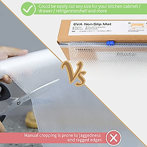 GEEBOBO Shelf Liner 12inx20ft, Refrigerator Liners, Wire Shelf Liner, Shelf Liners for Kitchen Cabinets Non-Adhesive, Clear Plastic Fridge Shelf Liner Fits Glass Shelves, Drawers, Dresser, Pantry