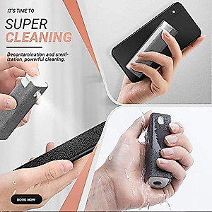 2PCS 3-in-1 Anti-Fingerprint Screen Cleaner One-Piece Screen Cleaner Spray Wipe for All Phones, Laptops, and Tablets Screens(2PCS Gray)