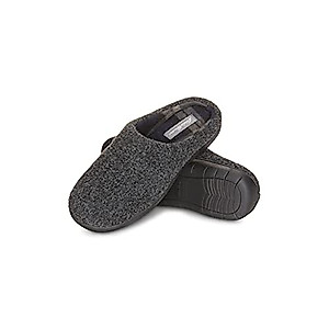 Eddie Bauer Men's Fremont Slippers | House Slippers for Men | Cushioned Footbed Lightweight Slip-On Bedroom Shoes with Rubber Outsole