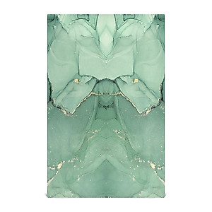 Kigai Kitchen Dish Towels Abstract Marble Mint Green Soft Tea Towel Set of 6 Absorbent Dishcloths Hand Towels for Dish Clean Cloth 28" x 18"