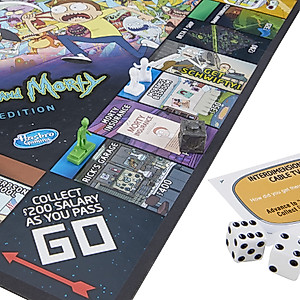 Hasbro Gaming Monopoly: Rick and Morty Edition Board Game, Cartoon Network Game for Families and Teens 17+, includes Collectible Monopoly Tokens (Amazon Exclusive)