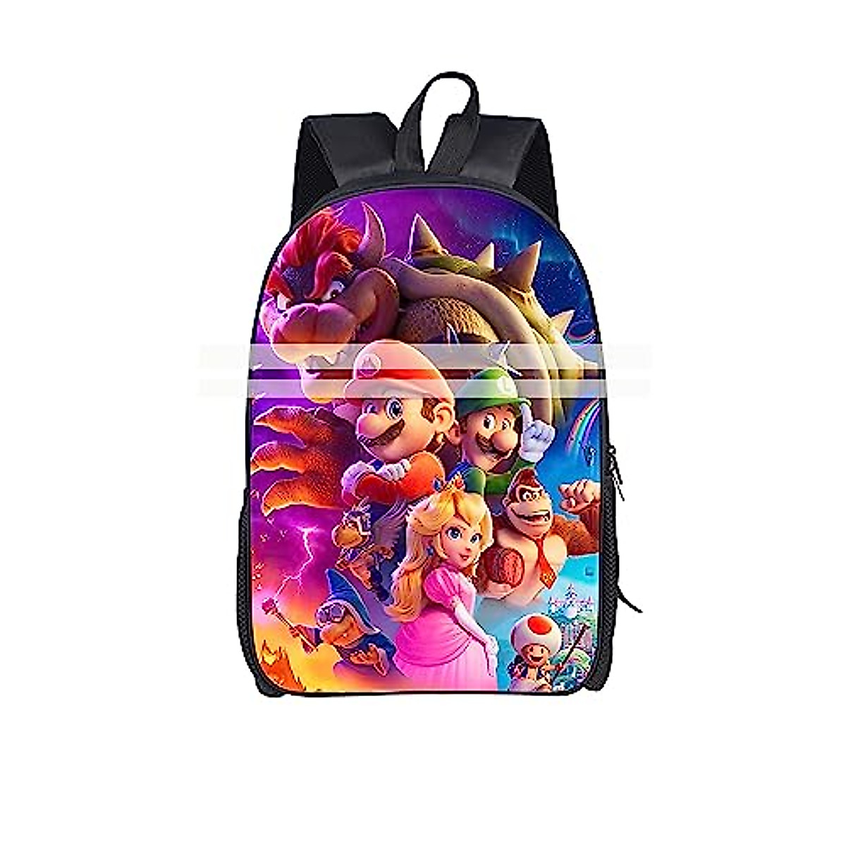 Pipixian Unisex Game Backpacks Lightweight Cartoon Travel Bags Super Cute Knapsack Black1-One Size