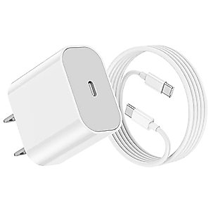 20W iPad Fast Charger USB C for iPad Pro 12.9,11 inch 2021/2020/2018, New iPad Air 5th/4th 10.9 inch 2022/2020, Apple-iPad Mini 6 Gen 2021, PD Wall Charging Block with 6Ft USB C to C Charging Cable