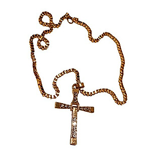 Country Hick Costume Set - USA Hat with Blonde Wig - Cross Necklace - Earrings -