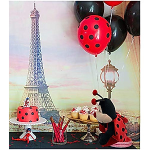 Garden Buzz Cuties Ladybug Stuffed Animal Plush Ladybird Beetle Soft Insect Cuddly Lady Bug Toy with Red Wings and Black Bow, Bee Friend,Great Present for Toddlers & Kids