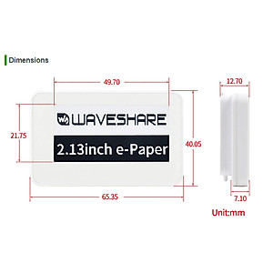 waveshare 2.13 inch Passive NFC-Powered e-Paper,250×122 Pixel, No Battery Required No Messy Wiring Novel Passive NFC Tech Wireless Powering & Data Transfer APP Provided