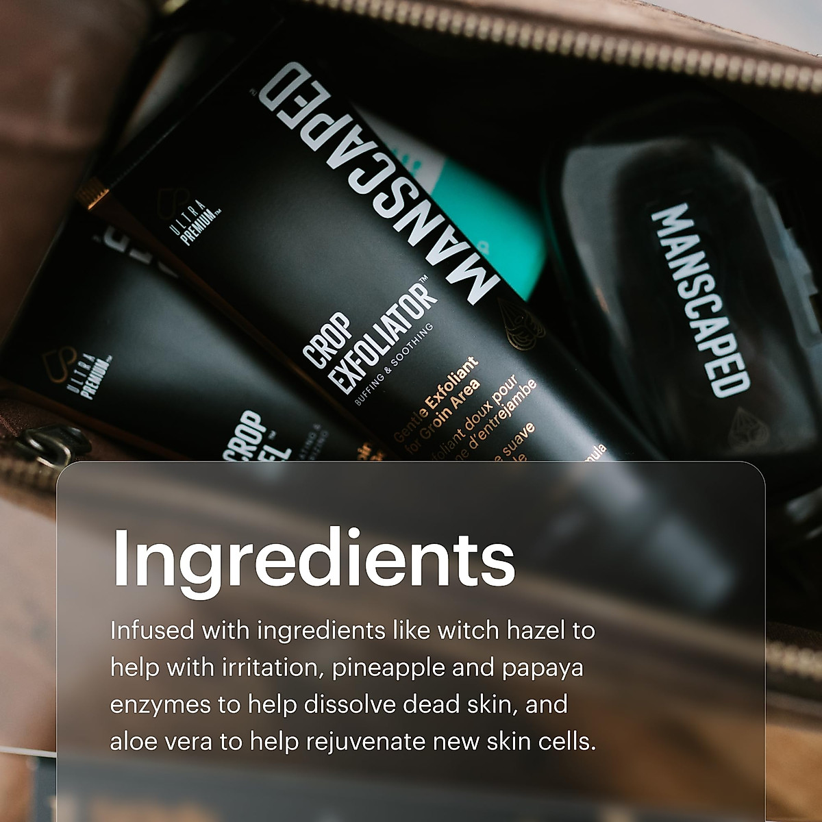 MANSCAPED® Crop Exfoliator™ Gentle Groin Exfoliant Scrub to Soothe and Clear the Skin, Vegan, Cruelty-Free (3.5 oz)