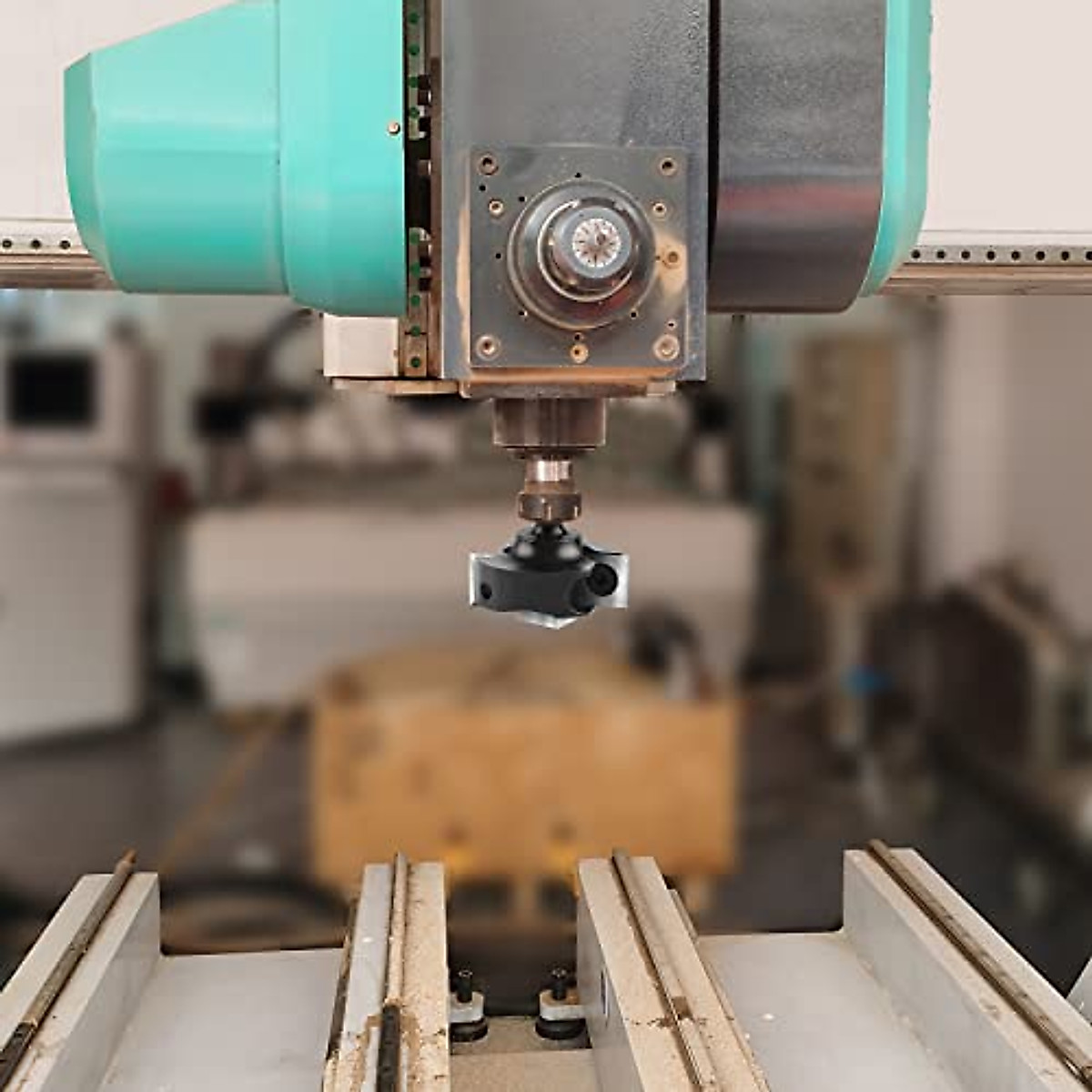 BINSTAK CNC Spoilboard Surfacing Router Bit 1/4" Shank, Slab Flattening Router Bit with 1-3/8" Cutting Diameter, 2+2 Flutes Insert Carbide Wood Planer Router Bits, Planing Bit for Woodworking