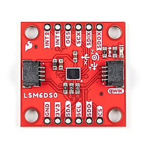 SparkFun 6 Degrees of Freedom Breakout - LSM6DSO (Qwiic) - Sense Shocks Tilt Motion Taps Count Steps Read Temperature 1.71V to 3.6V Operating Voltage Low Power Consumption Small Board