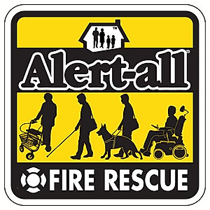 2 Pack Alert-All Fire Rescue Window Clings Alert Firemen of Elderly, Handicapped, Special Needs
