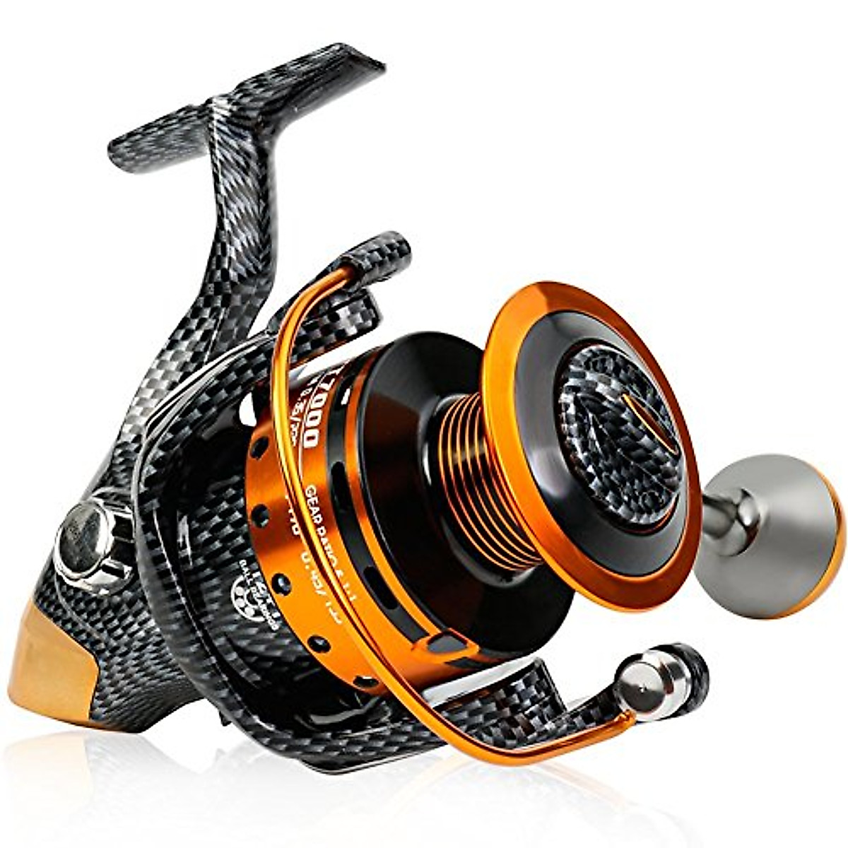 Burning Shark Fishing Reels- 12+1 BB, Light and Smooth Spinning Reels, Powerful Carbon Fiber Drag, Saltwater and Freshwater Fishing-TT2000