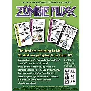 Looney Labs Zombie Fluxx Card Game - Ever-Changing Gameplay and Zombie Adventure