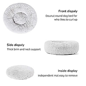 HACHIKITTY Dog Beds Calming Donut Cuddler, Puppy Dog Beds Large Dogs, Indoor Dog Calming Beds Large,30''
