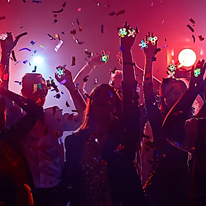 Mikulala 24 Pack LED Light Up Fidget Spinners Rings Party Favors for Kids, Christmas Party Favors Prizes Box Toys Birthday Gifts Goodie Bag Stuffers Glow in The Dark Party Supplies