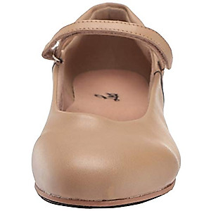 Leo Women's Rhythm TAP Dance Shoe, tan, 5 Medium US