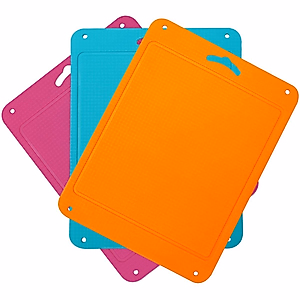 Kingneed Silicone Chopping Mat Flexible Thick Cutting Board Food Grade Material Odorless Two Sided Non-Slipping 0.15 inch Thickness, 12.6 x 9.6 inch for Kitchen (Fluorescent green)