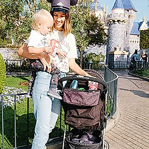 Disney Baby by J.L. Childress Cargo 'N Drinks Parent Tray, Universal Stroller Organizer & Accessory, Mickey Black