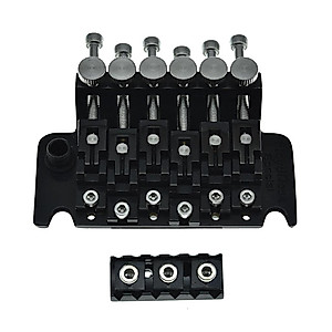 KAISH Whole Set Stainless Steel Tremolo Fine Tuner Screws String Insert Block Saddle Mounting Screws Locking Nut & String Lock Screws for FR