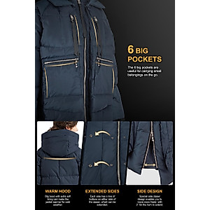 Orolay Women's Thickened Down Jacket (XL, Navy)