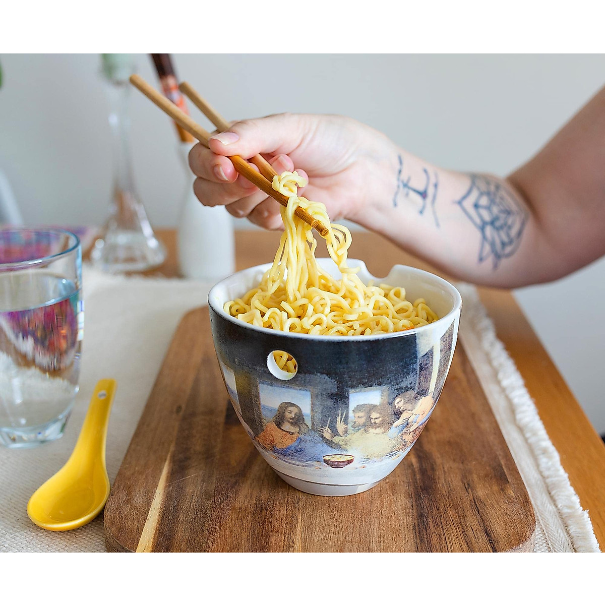 Boom Trendz Bowl Bop Last Ramen Supper Japanese Dinner Set | 16-Ounce Ramen Bowl, Chopsticks