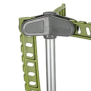 Collapsible Clothes Drying Rack, Portable Garment Racks Indoor, Foldable Standing Laundry Racks for Drying Clothes, Tripod Stand, Hangaway Garment Rack, Steamer Hanger Stand, Green and Grey