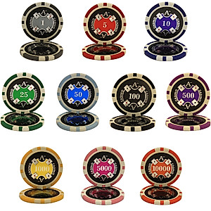MRC 1000 pcs Ace Casino Poker Chips Set with Aluminum Case Custom Build