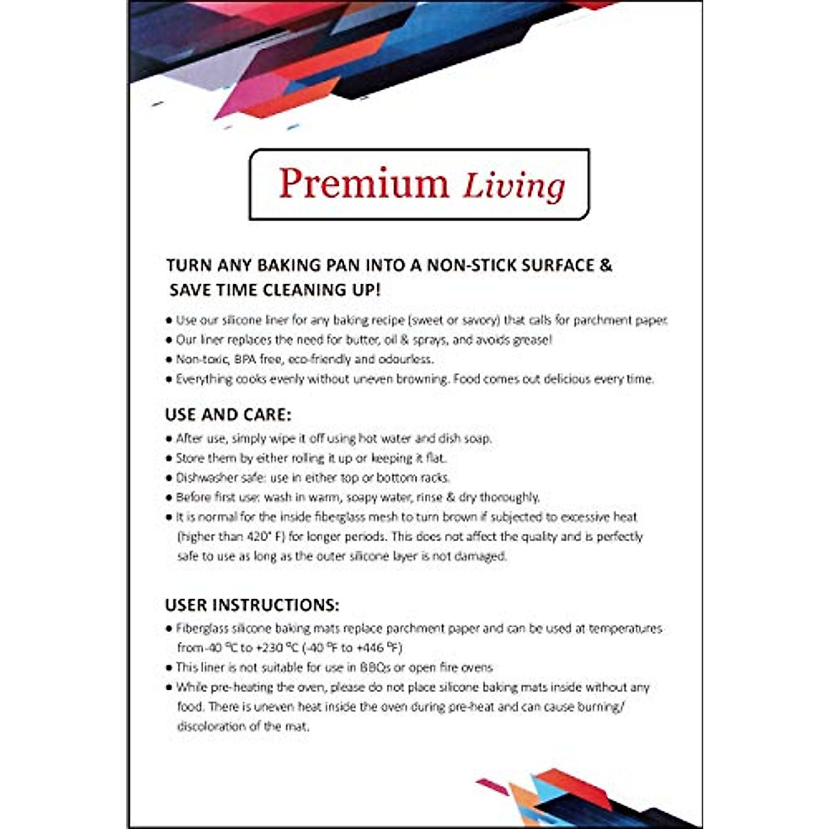 Silicone Baking mat, Half Sheet, 16.5" L x 11.5" W x 0.75 MM Thick, Reusable Baking Sheet Liner, Thick, Non-Stick, Easy Clean, Professional Grade, for Cookie, Pastry (3, Red)