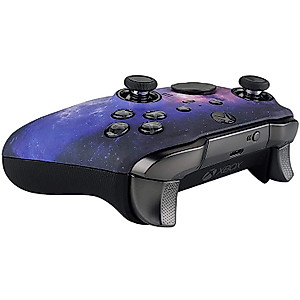 7 Watts Elite Series 2 Controller Modded - Custom Pro Rapid Fire Mod - for Xbox One Series X S Wireless & Wired PC Gaming - Blue Flames