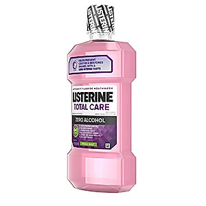 Listerine Total Care Alcohol-Free Anticavity Mouthwash, 6 Benefit Fluoride Mouthwash for Bad Breath and Enamel Strength, Fresh Mint Flavor, 1 L