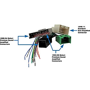 Scosche FDK106 Standard & Premium Sound Wire Harness Connector Compatible with Select 1988-2011 Ford, Lincoln, Mercury and Mazda Vehicles