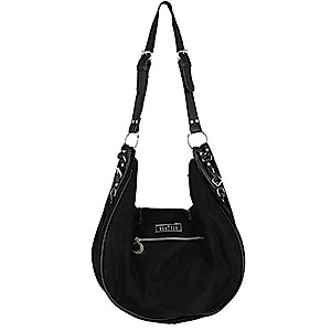 Restyle Deer Animal Antlers Gothic Punk Witch Black Hobo Crossbody Bag Purse