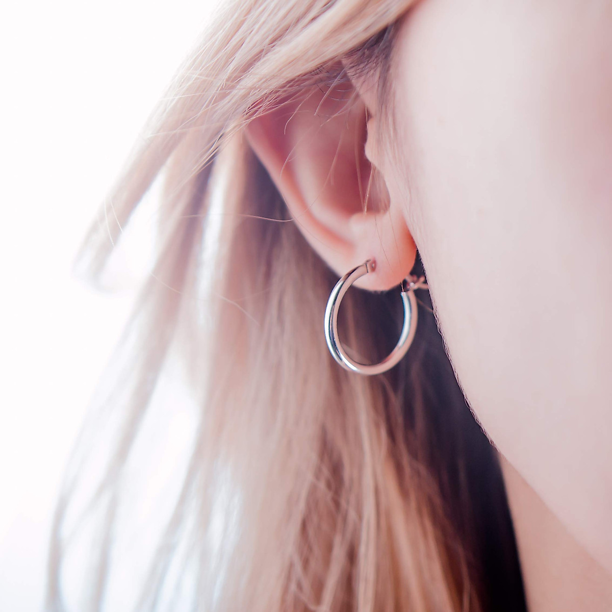 MOLAH 925 Silver Multi-use Hoop Sade Earrings 7-7.5mm Cultured Freshwater Drop White and Black Peacock Pearl 4-in-1 Rhodium Plated