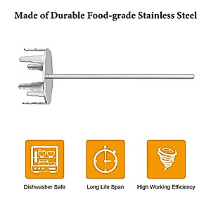 Outspark 4 Inch Stainless Steel Pork Puller Used with Standard Hand Drill