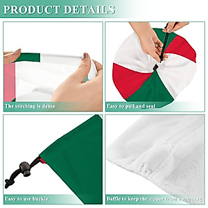 MCHIVER Mexico Flag Large Laundry Bag with Extra Mesh Bags Washable Dirty Clothes Organizer with Drawstring for Laundry Room Bedroom