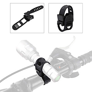 Junluck Universal Bicycle Headlight Holder, Adjustable 360 Degree Rotation Bicycle Flashlight Mount Clip Bracket for Road Bike Cycling Part, Suitable for 28-40mm Diameter Flashlight