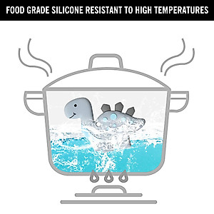 AmazingM Green and Gray Dinosaur Sensory Chew Teether,2 Pack Food Grade Silicone Safety Chewy Teething Toys for Kids Toddlers with Autism, ADHD,Oral Motor,Teething,Biting Needs