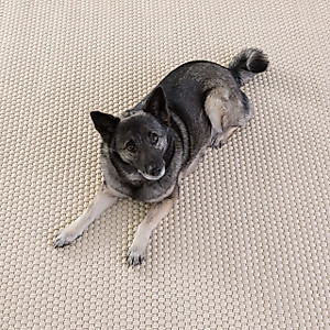 Dash and Albert Rope Indoor/Outdoor Area Rug - 2.5' x 12' Runner Ivory Solid Handwoven Accent Rug - Durable, Fade Resistant, Washable, High Traffic Friendly