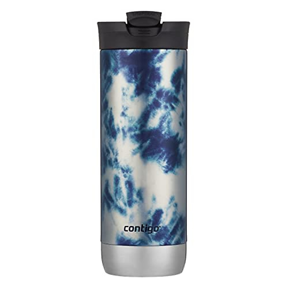 Contigo Huron Vacuum-Insulated Stainless Steel Travel Mug with Leak-Proof Lid, Keeps Drinks Hot or Cold for Hours, Fits Most Cup Holders and Brewers, 20oz 2-Pack, Blue Corn & Acid Wash