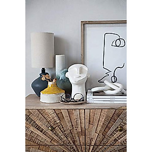 Creative Co-Op 13" L Decorative Marble Figurine Chain Link, White (AH1041)