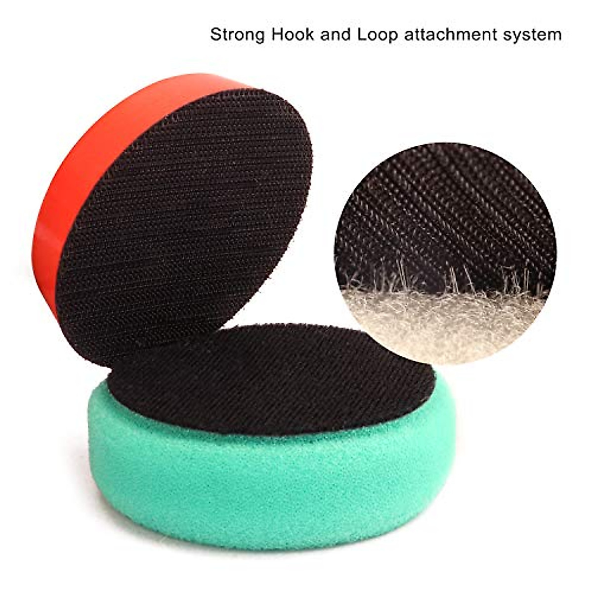 Makitoyo 29 Piece Drill Buffing & Detail Polishing Pad Kit 1-inch,2-inch,3-inch with 5/8"-11 Thread Backing pad & Adapters for Car Sanding, Polishing, Waxing, Sealing Glaze