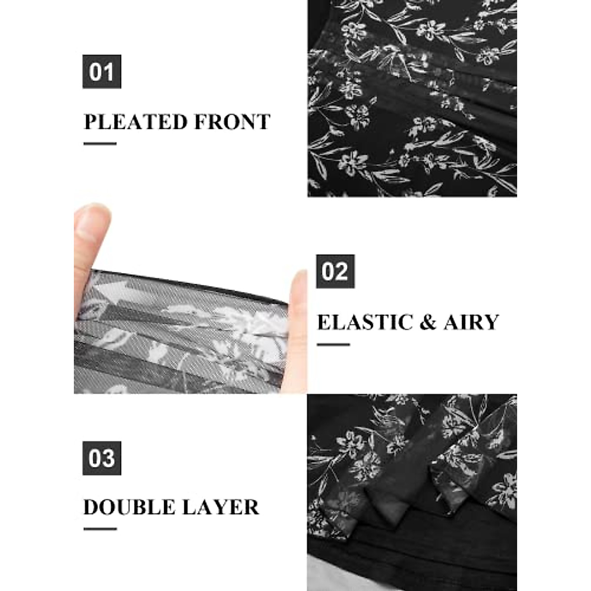 SeSe Code Ladies Tops and Blouses Short Sleeve Tunic Tops for Women Loose fit Beach Shirts Dressy Tops for Women for Evening Party Fashion Tops Black White Floral L