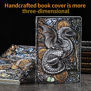 QXMGCBOK Dragon Night Light, 3D Embossed Folding Book Lamp, Dragon Gifts for Book Lovers (Flying Dragon Book Lamp)