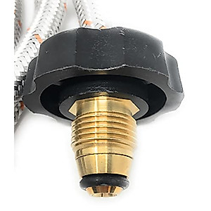 Low Pressure 6' Braided Aluminum reinforced Gas Hose Pigtail [ALPT41W200] 41W 1/4 Male 7/8 Left Hand Thread - 6' Maguera de Rabo de Cochino trenzado de Aluminio