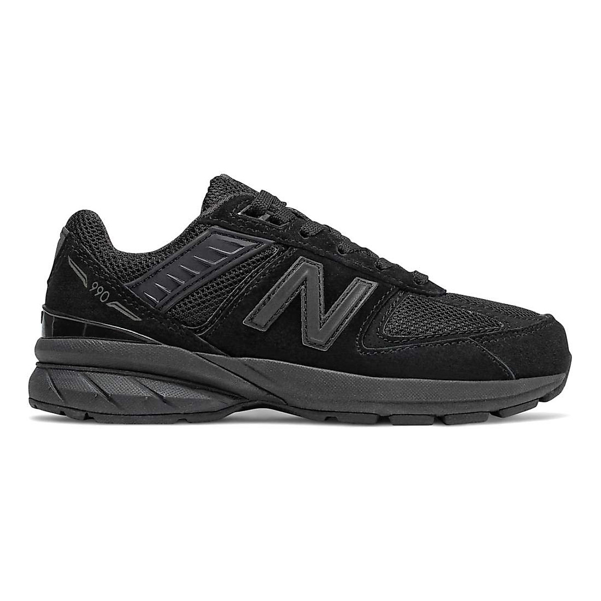 New Balance Baby 990 V5 Lace-Up Sneaker, Black/Black, 3 US Unisex Infant