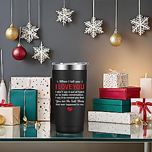 WOELIVE Anniversary Couple Gift for Him, Her - Valentines Day, Christmas, Birthday Gifts for Men, Women, Boyfriend, Girlfriend, Husband, Wife, 20oz Stainless Steel Tumbler