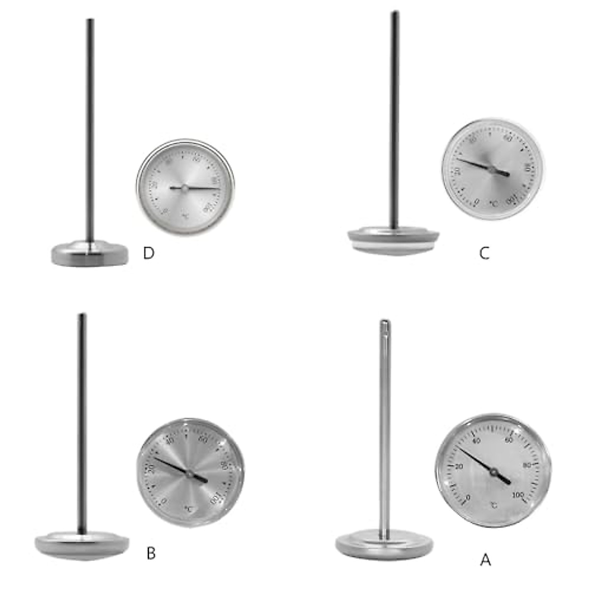 CAZSTYK Stainless Steel Milk Temperature Gauge Practical Kitchen for Baking